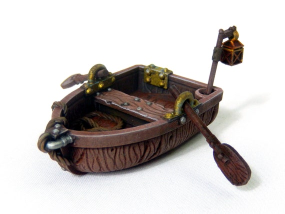 Row Boat Miniature With Oars and Optional Lanterns dungeons & - Etsy UK