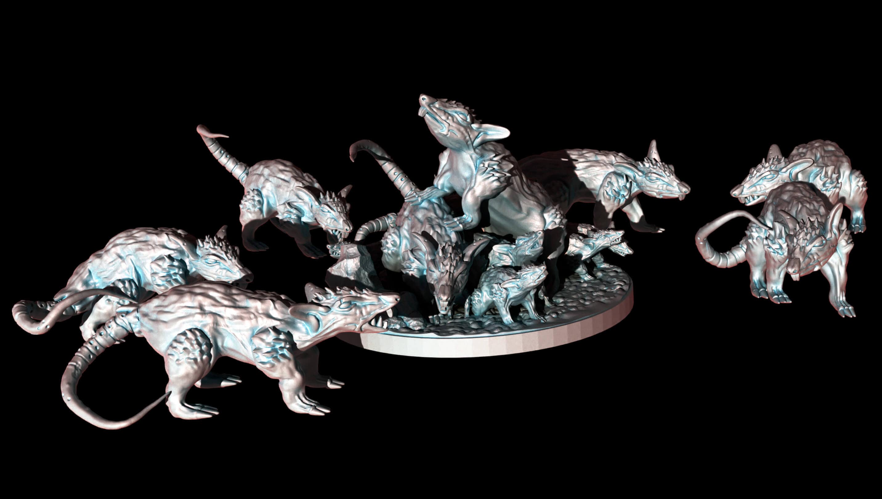 Dnd Giant Dire Rats and Rat Swarm Fantasy Miniatures resin - Etsy UK