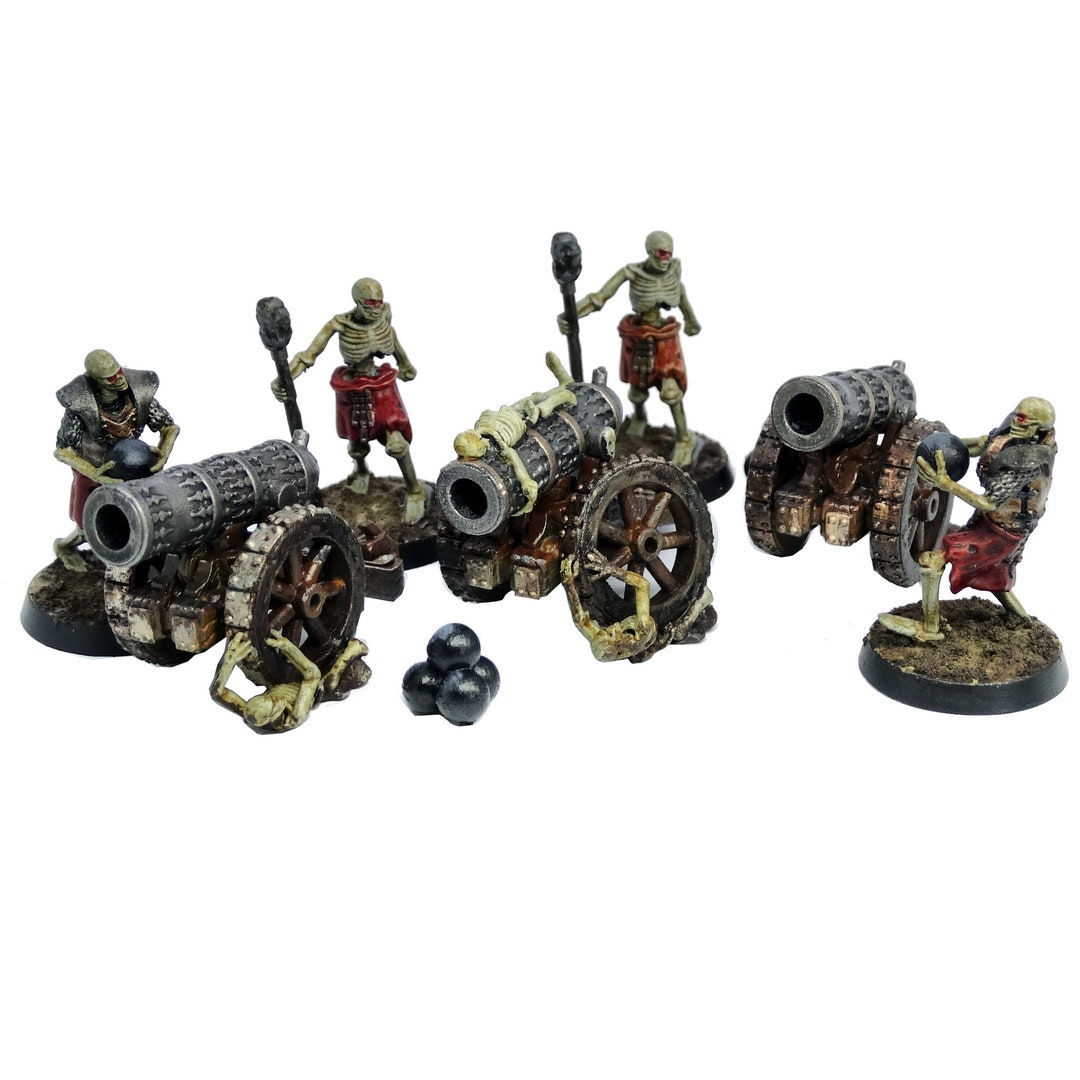 Skeleton Cannon Crew and Cannon | Fantasy Resin Miniature - Etsy