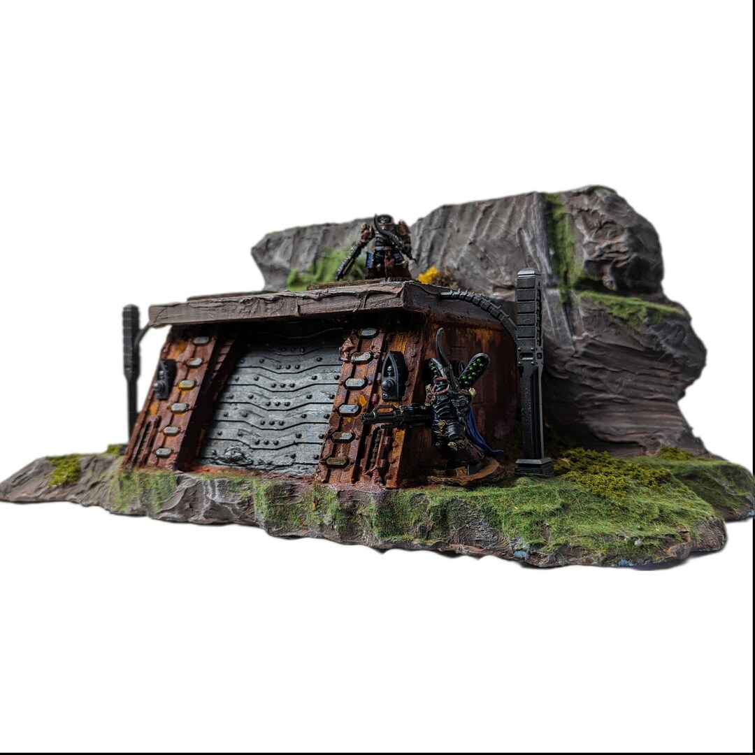 One off Sci Fi Cliffside Bunker Terrain Wargame/tabletop Game Terrain ...