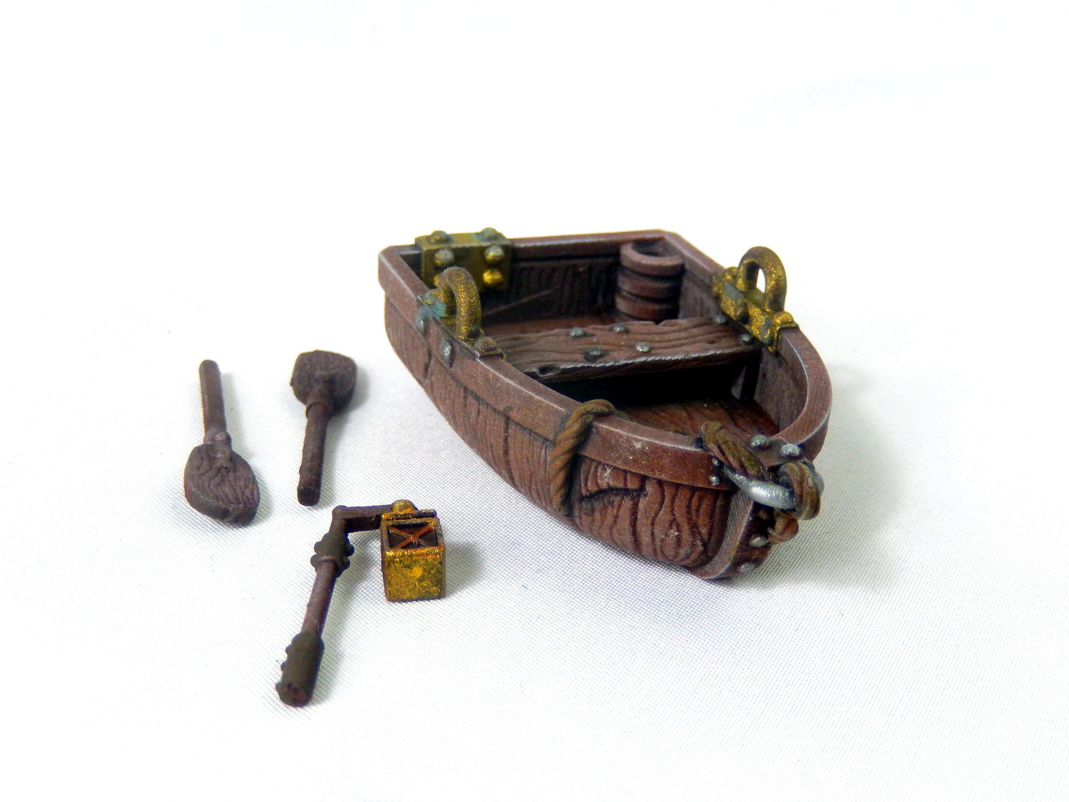 Row Boat Miniature With Oars and Optional Lanterns dungeons & - Etsy UK