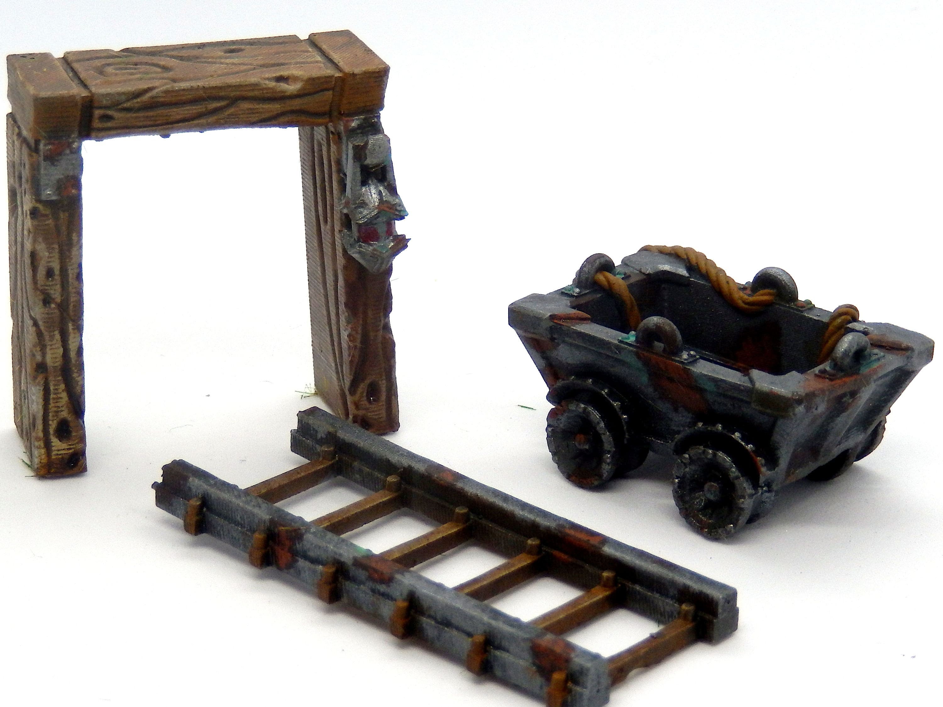 Mine Cart Track and Entrance Resin Miniatures - Etsy
