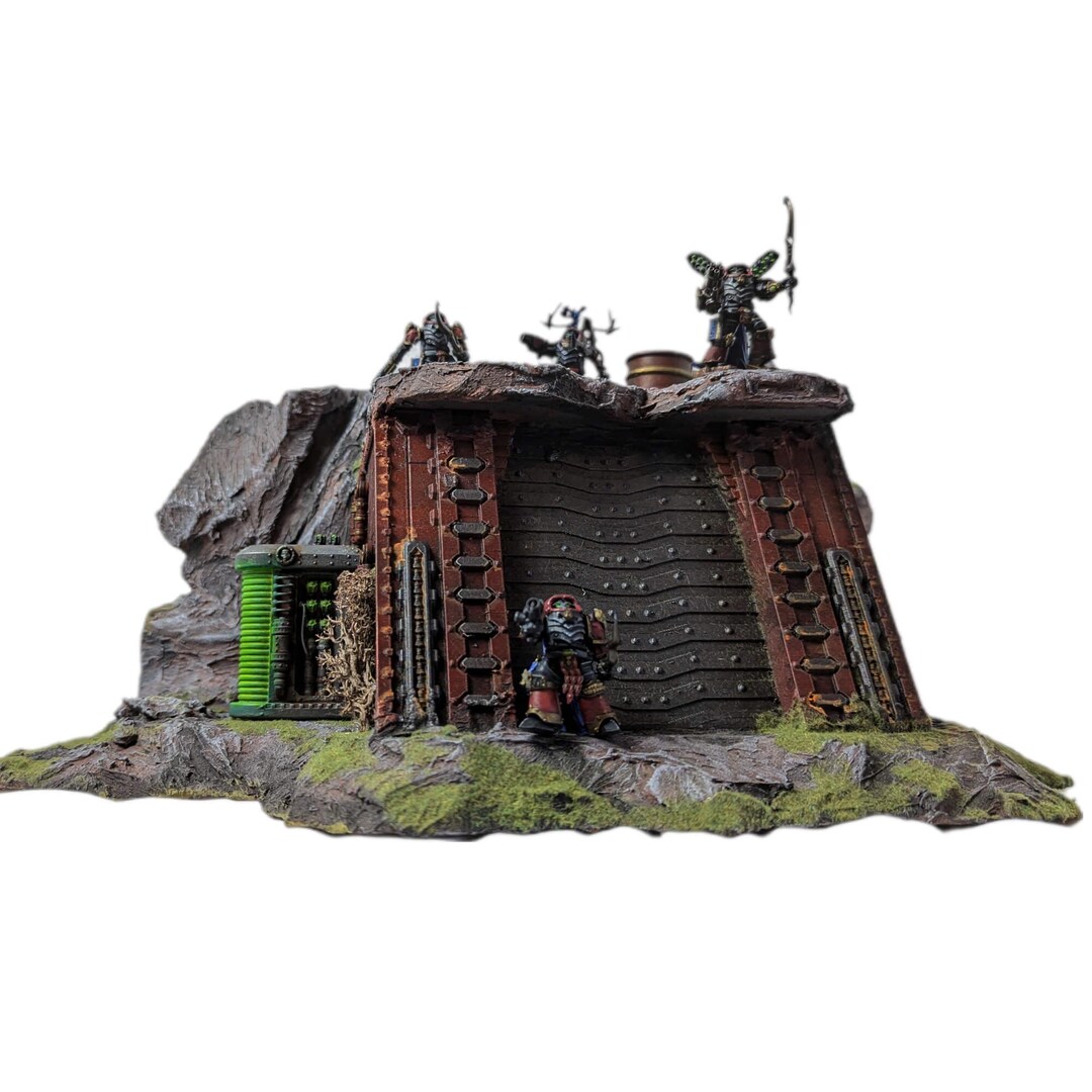 One off Sci Fi Cliffside Bunker Terrain - Wargame/tabletop Game Terrain ...