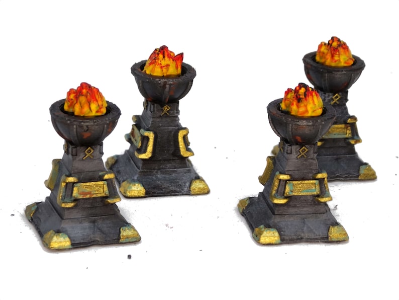 Dnd Ornate Temple Brazier Resin Miniatures / Tabletop Terrain - Etsy UK