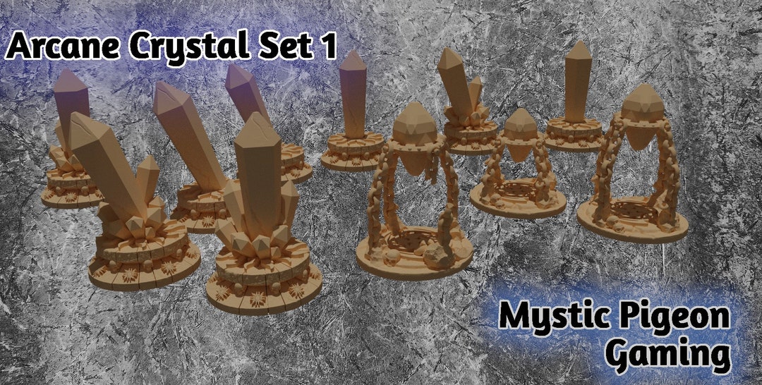 STL Arcane Crystals / Ritual Crystals (3d Home Printing) - Etsy
