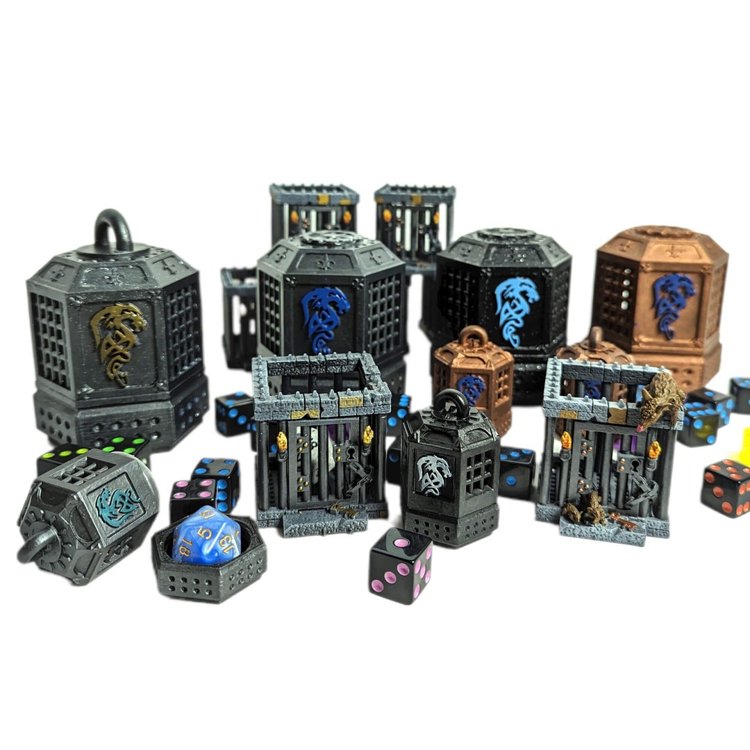 Novelty Dice Jail for Misbehaving Dice | Dice Vault | RPG Dice Cage for ...