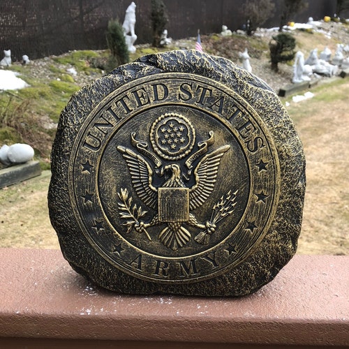 United States Army Garden Stone Concrete Army Stone Cement - Etsy