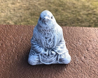 Concrete Meditating Squirrel Buddha Statue, Zen Cement , Buddha ...