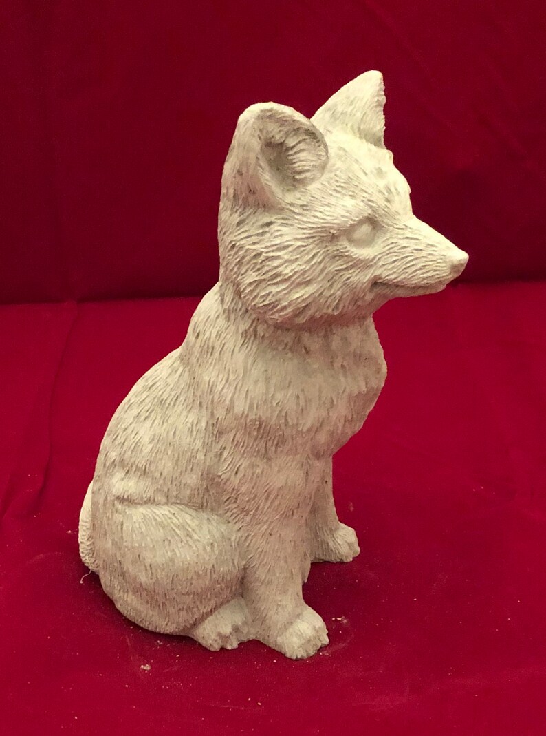 Fox Statue Cement Fox Garden Decor Concrete Fox Home Decor - Etsy