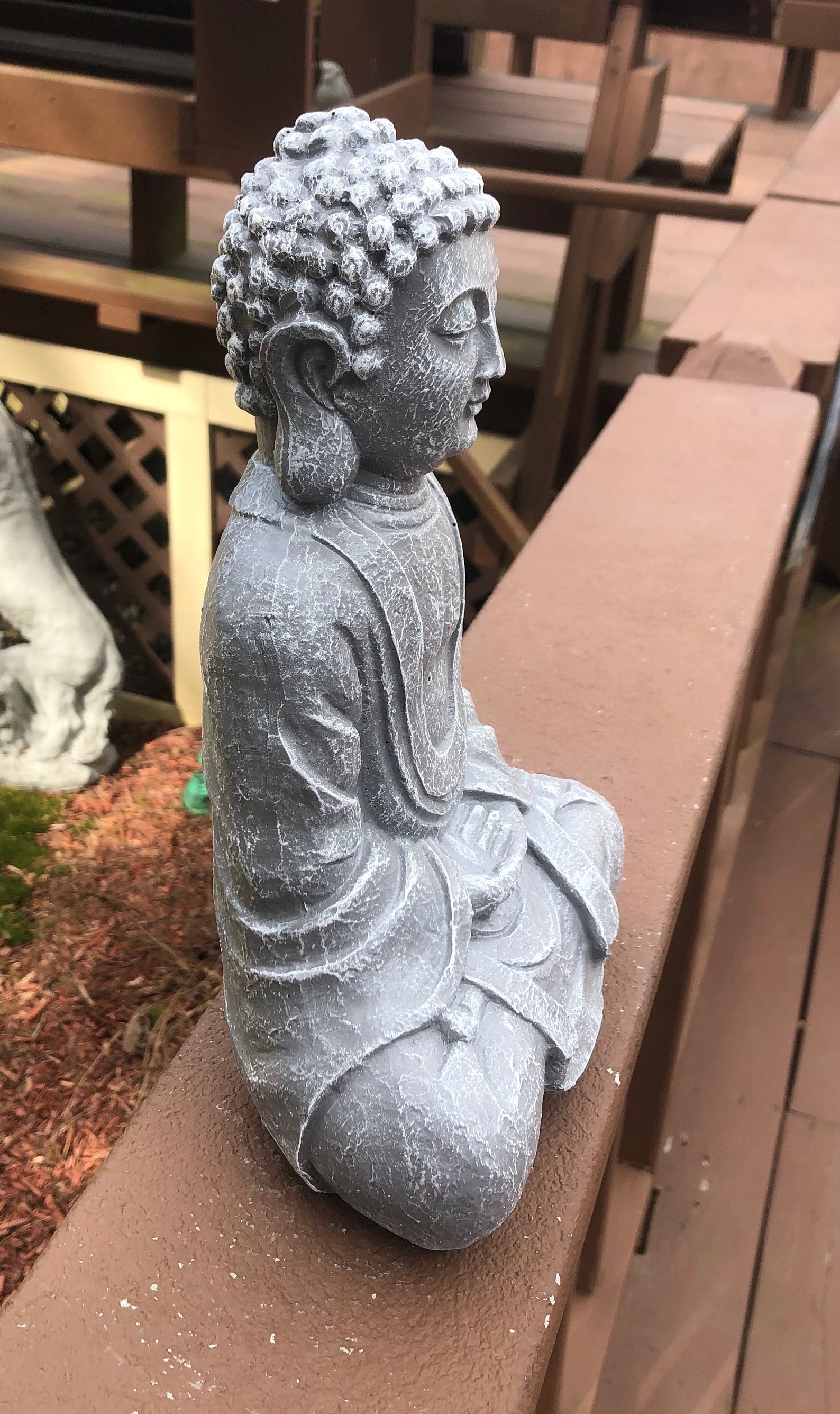 Cement Buddha 11'' Tall Concrete Statue Buddha - Etsy