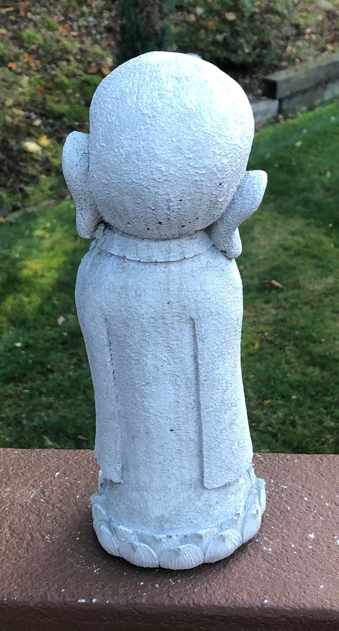 Concrete Jizo Statue Tilted Head Jizo With Clasped Hands - Etsy