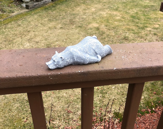 Concrete Bear Statue, Cement Bear Statue, Garden Decor, Small Garden ...