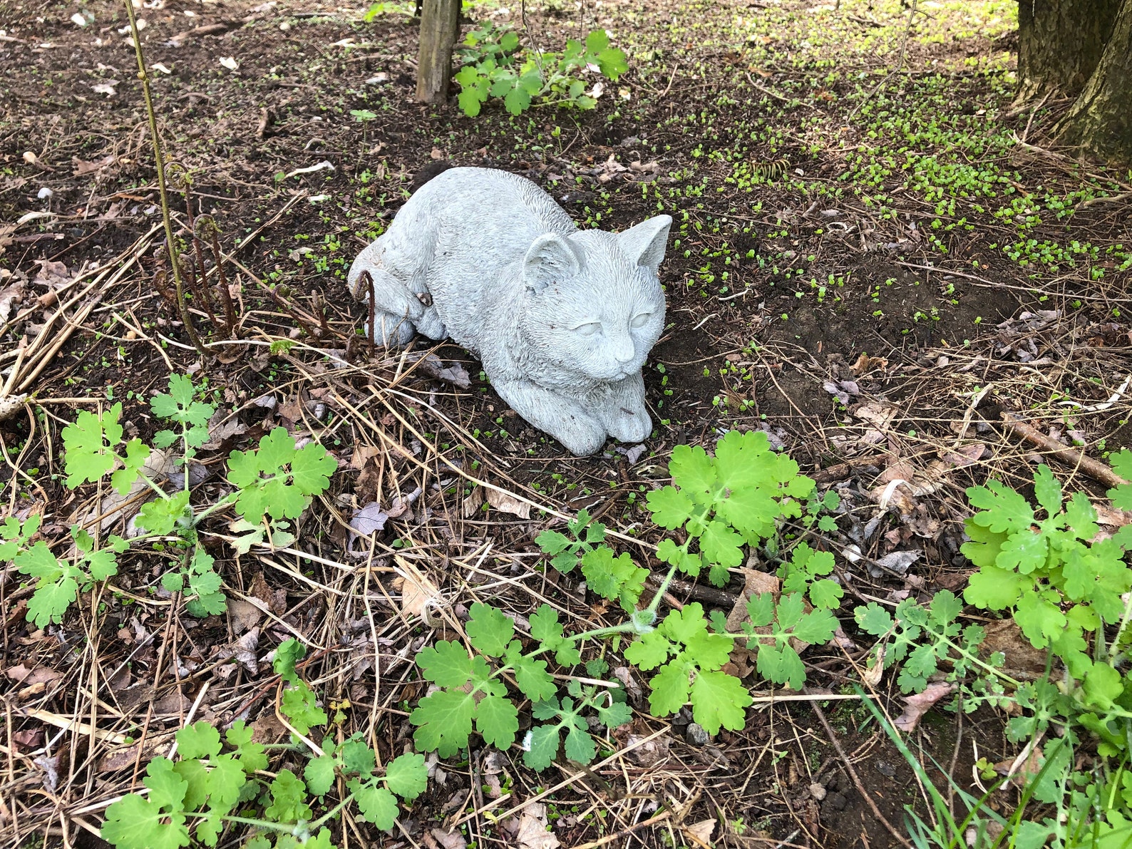Cement Cat Statue Concrete Cat Figure Garden Statues - Etsy