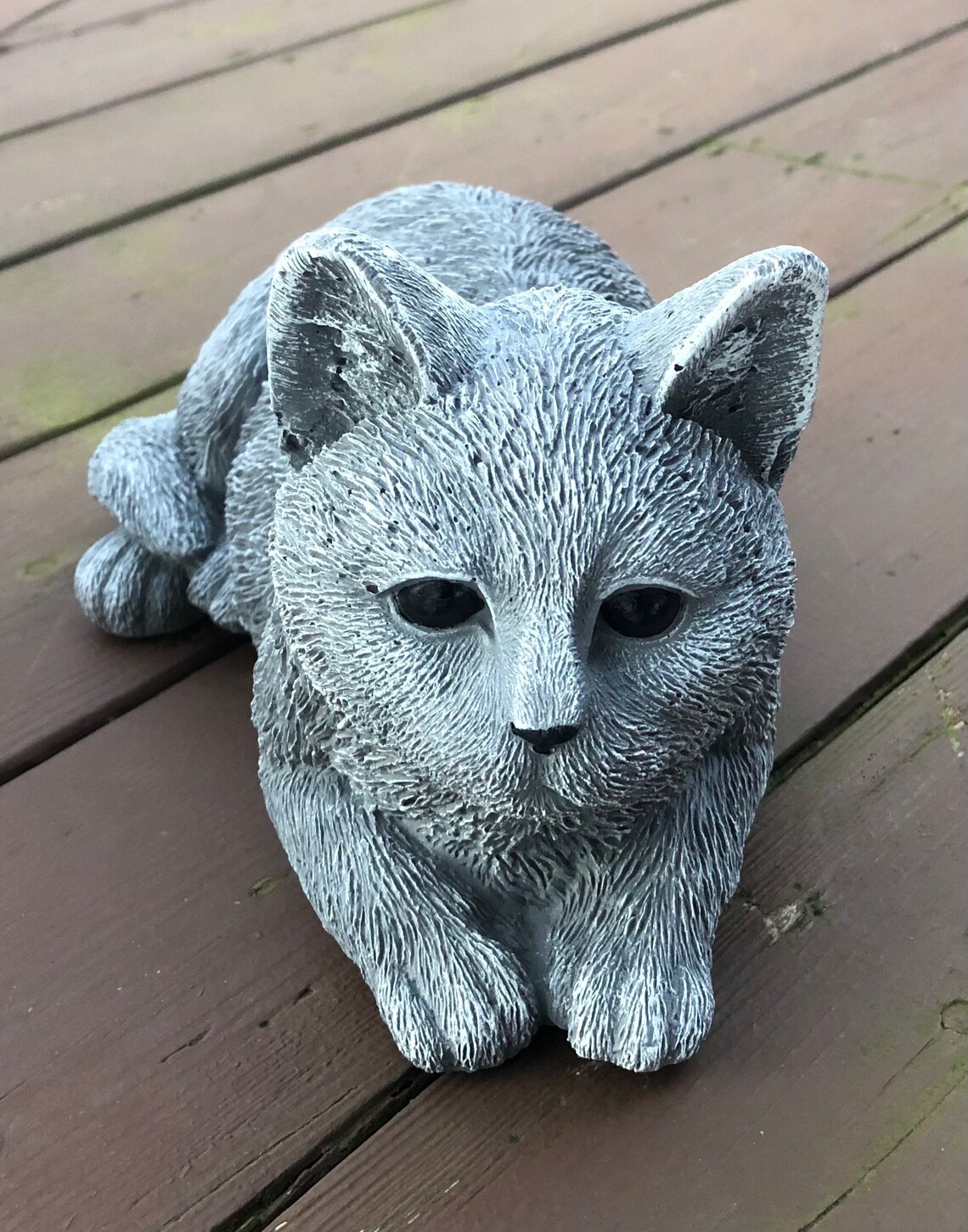 Cement Cat Statue Concrete Cat Figure Garden Statues - Etsy