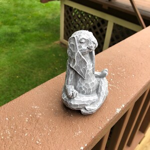 Concrete Zen Rabbit Statue, Cute Cement Bunny Garden Figure, Meditating ...