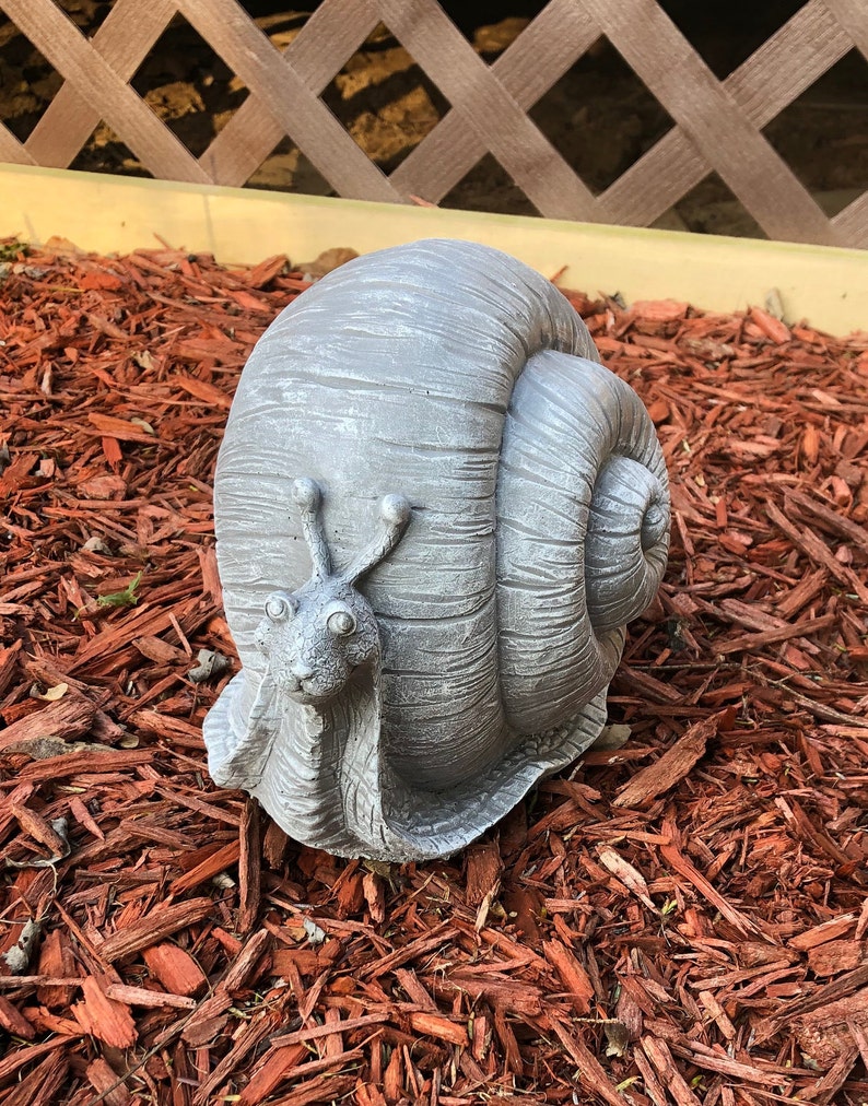Concrete Snail Statue: Large Garden Decor - Etsy