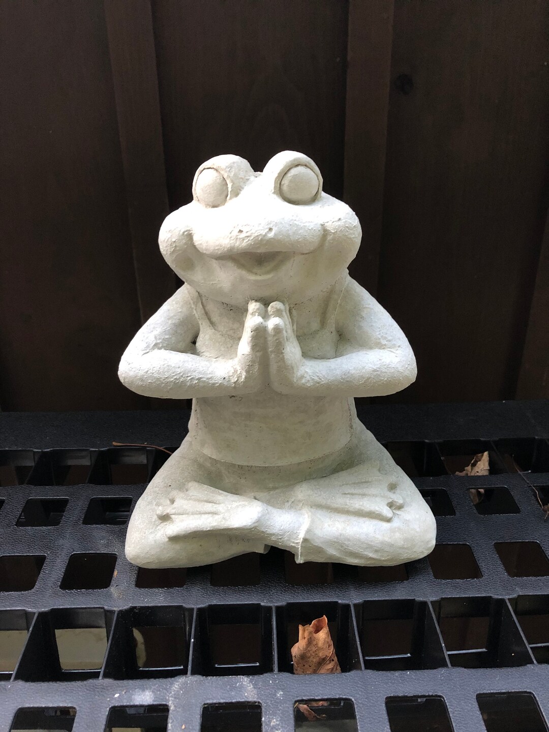 Concrete Meditating Frog Statue, Zen Cement , Frog Statue, Zen Garden ...