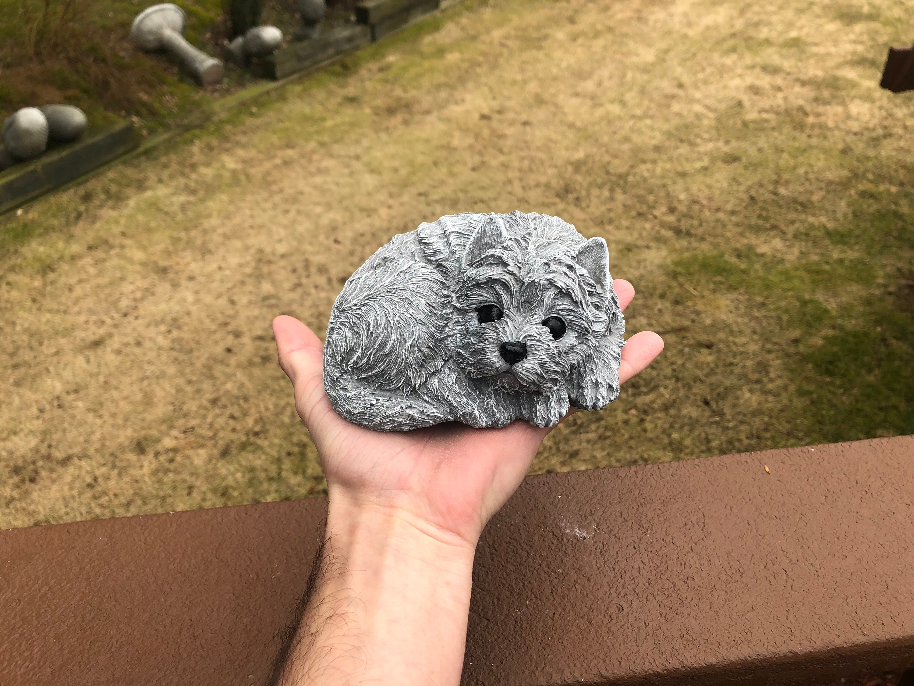 Terrier Dog Statue Concrete Terrier Cement Dog Statues Toy | Etsy