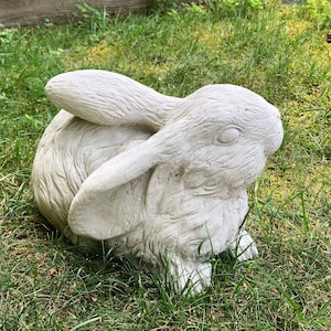 Concrete Rabbit Statue Cement Bunny Garden Figure Concrete | Etsy