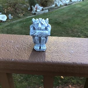 Small Cement Gargoyle Statue: Gothic Garden Decor - Etsy