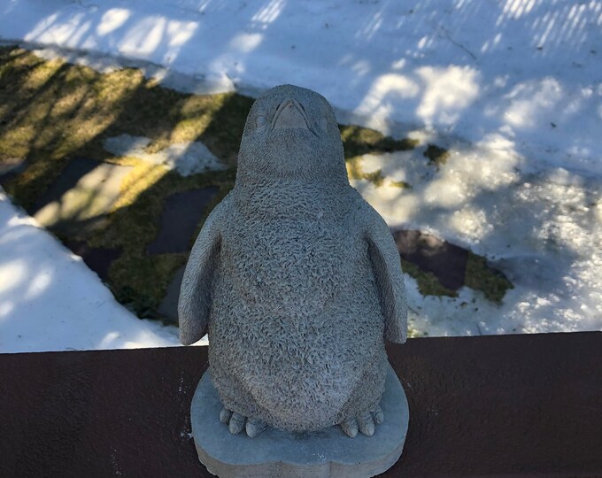 Concrete Baby Penguin Statue, Cement Penguin, Garden Statue, Home Decor ...