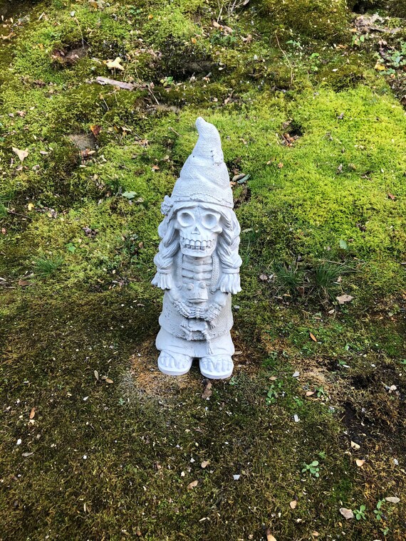 Cement Zombie Gnome Garden Gnome Statue Concrete Zombie | Etsy