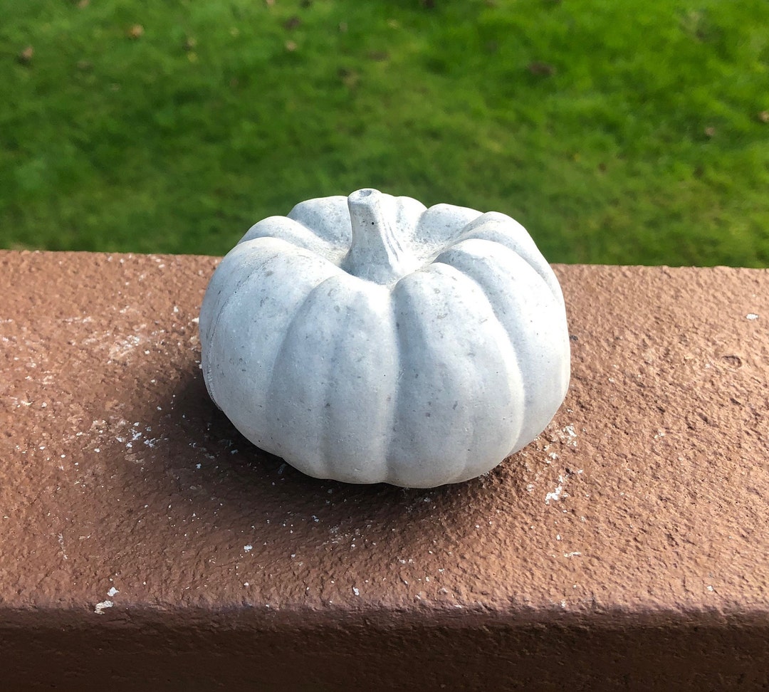 Concrete Pumpkin, Garden Pumpkin Decor, Stone Pumpkin, Pumpkin Statue ...
