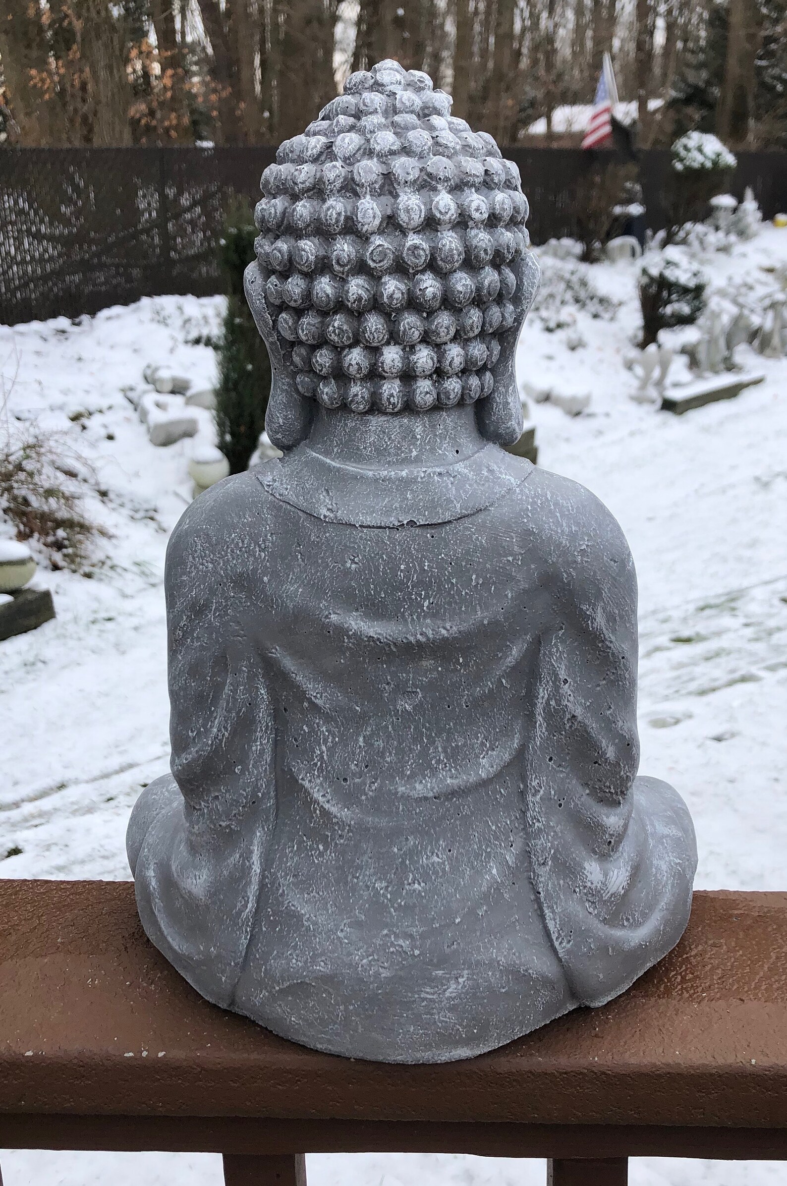 Cement Buddha Large 15'' Tall Concrete Statue Buddha | Etsy