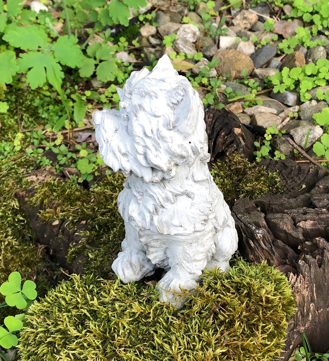 Westie Dog Statue Concrete Westie Cement Dog Statues Toy | Etsy
