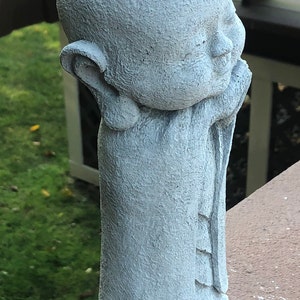 Concrete Jizo Statue, Tilted Head Jizo With Clasped Hands, Buddhist ...