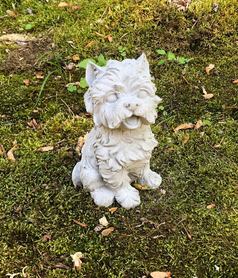 Westie Dog Statue Concrete Westie Cement Dog Statues Toy | Etsy