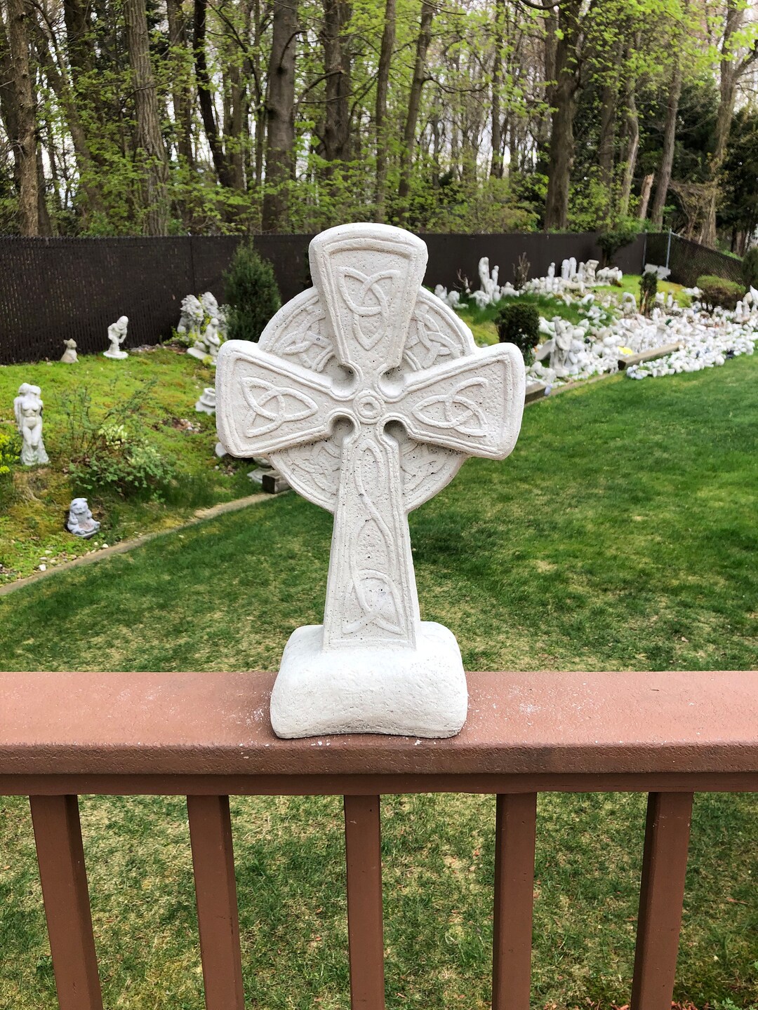Celtic Cross Concrete Statue, Cement Celtic Cross, Concrete Cross ...