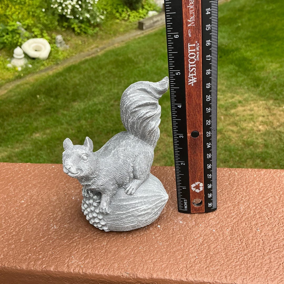 Concrete Squirrel Statue, Garden Decor - Etsy