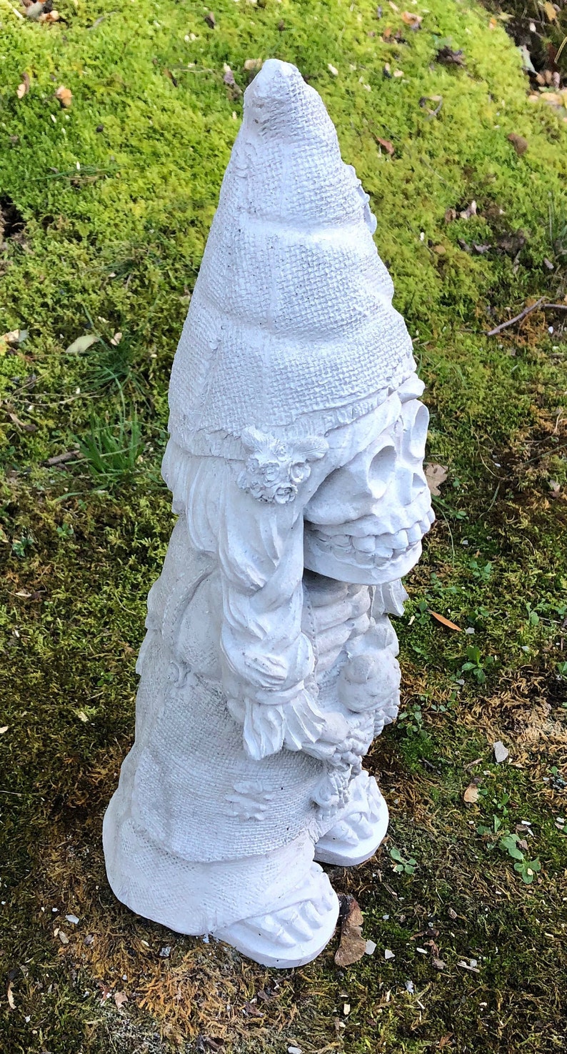 Cement Zombie Gnome Garden Gnome Statue Concrete Zombie | Etsy