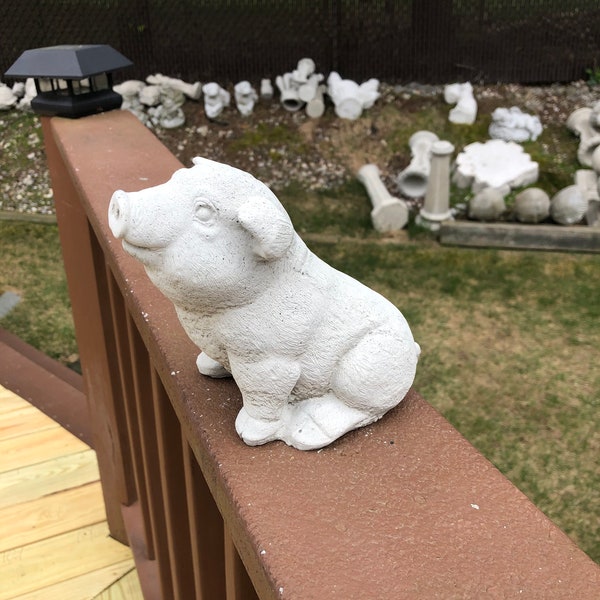 Outdoor Sitting Pig Statue - Etsy