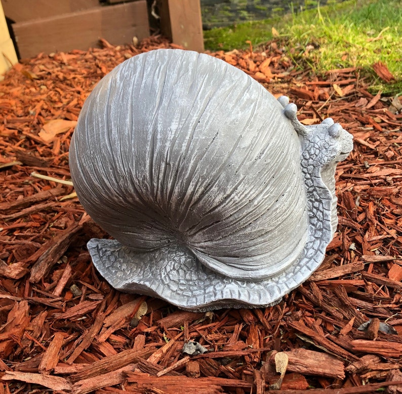 Concrete Snail Statue: Large Garden Decor - Etsy