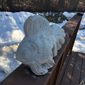 Cement Koi Fish Garden Statue - Handmade Concrete Home Decor - Etsy