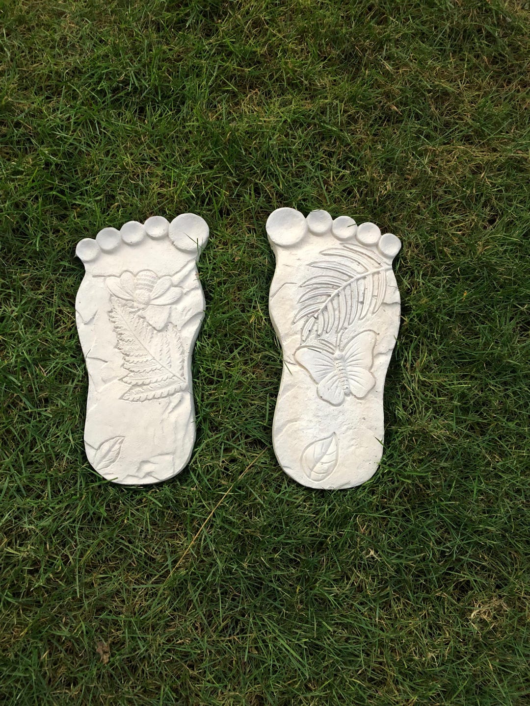 Feet Stones With Butterfly, Concrete Feet, Solid Cement Foot Statues ...