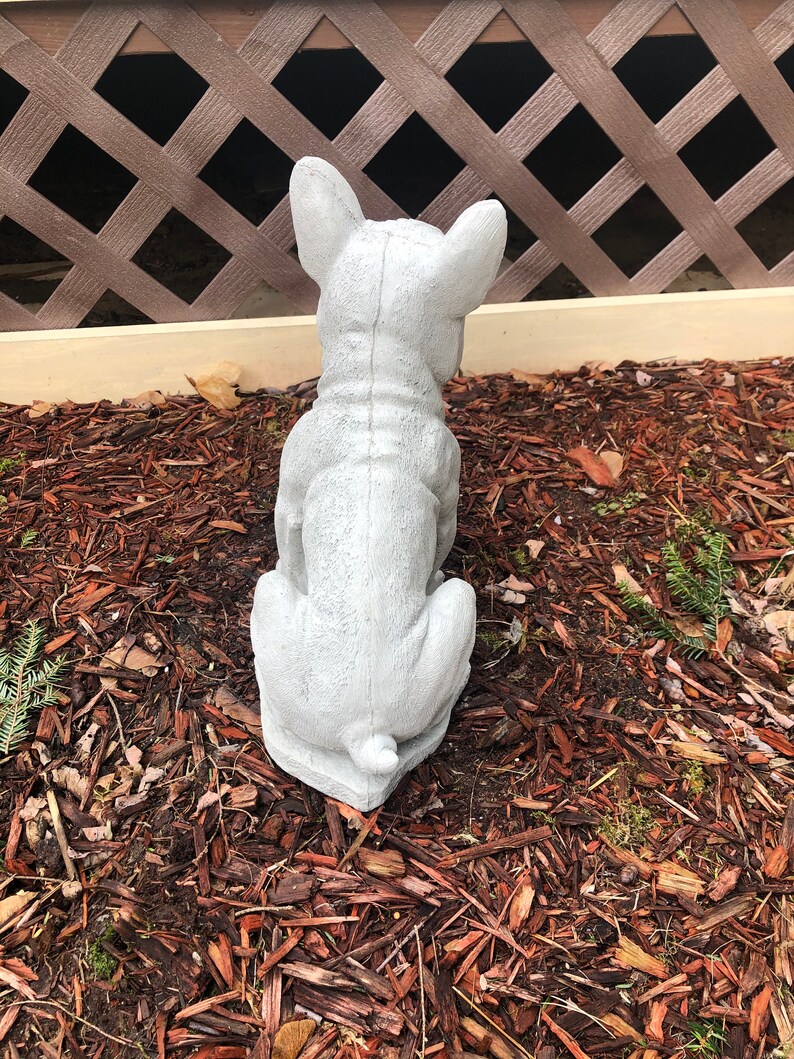 French Bulldog Concrete Statue, Memorial or Grave Marker, Garden Decor ...