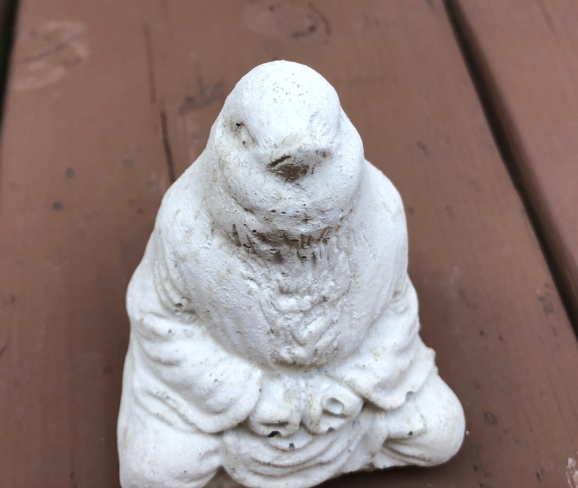 Bird Statue Concrete Meditating Bird Buddha Statue Zen | Etsy