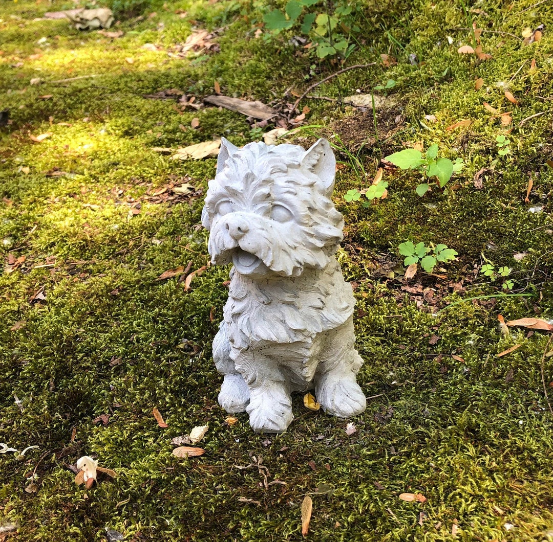 Westie Dog Statue, Concrete Westie, Cement Dog Statues, Toy Dog Statues ...
