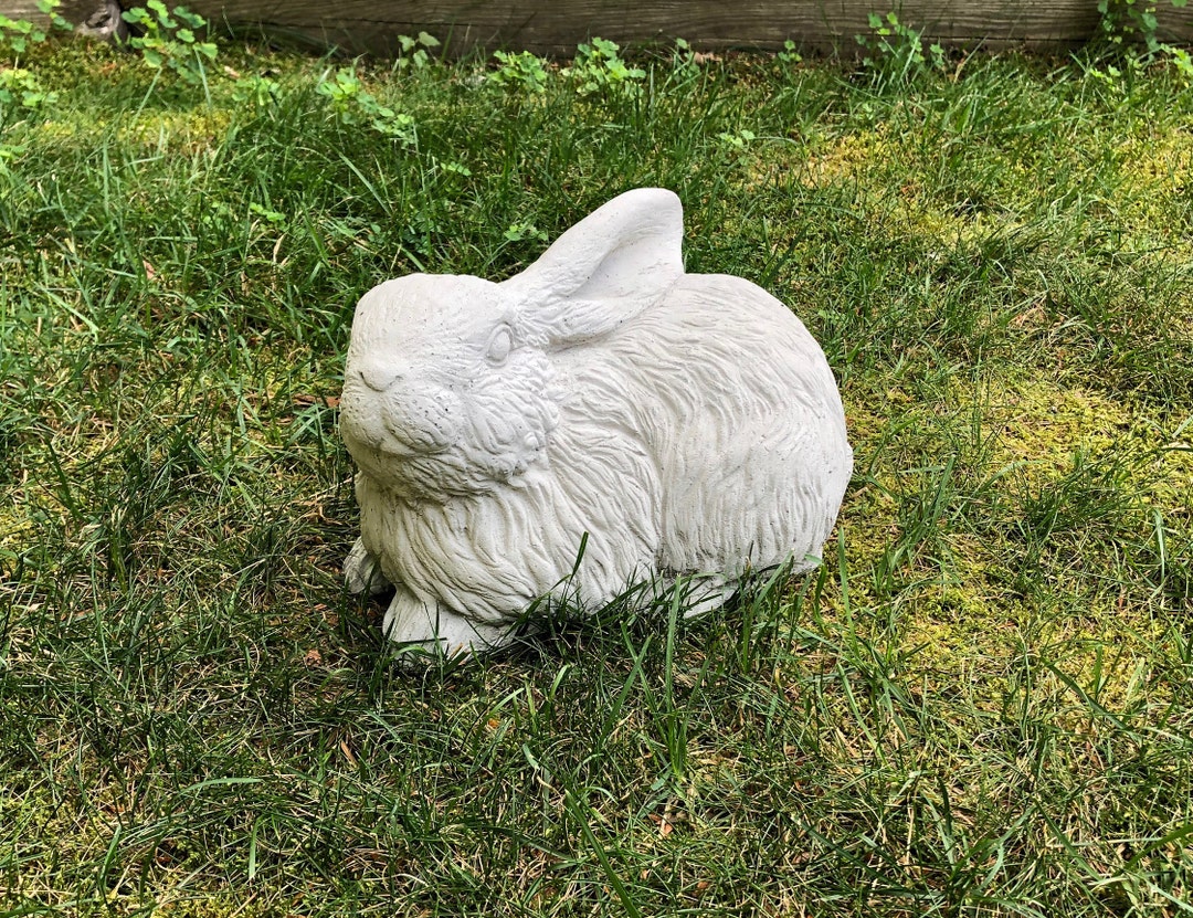 Concrete Rabbit Statue Cement Bunny Garden Figure Concrete - Etsy