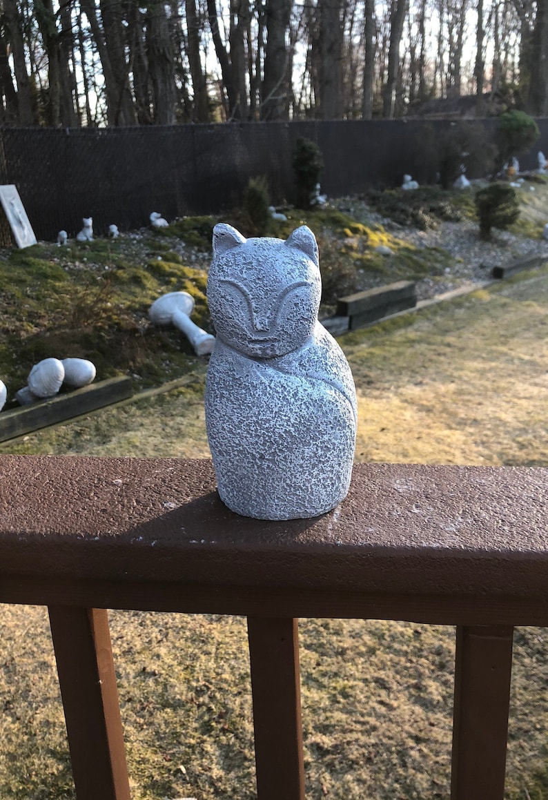 Cement Cat Statue Contemporary Concrete Sitting Cat Figure - Etsy