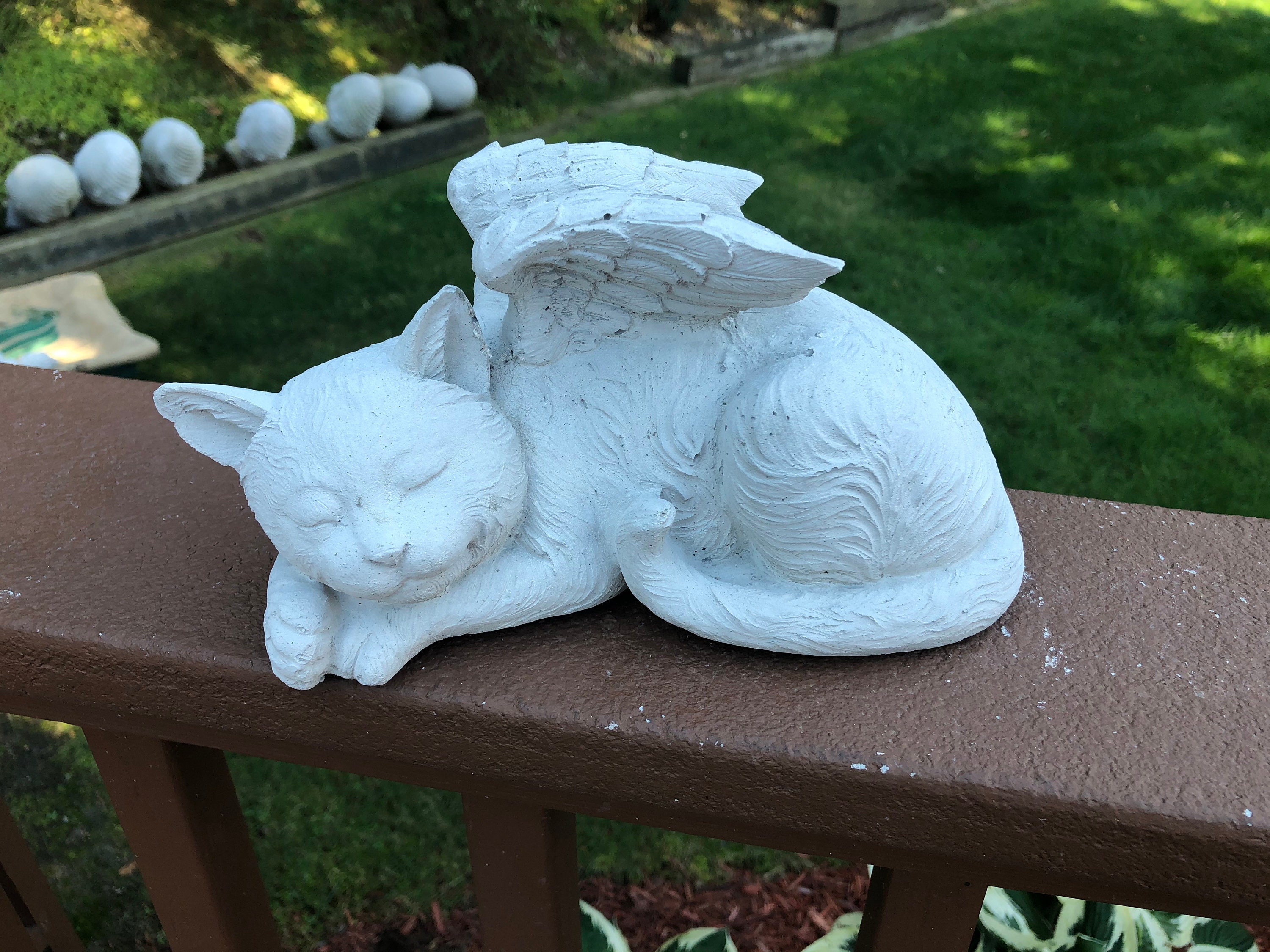 Cat With Angel Wings Statue