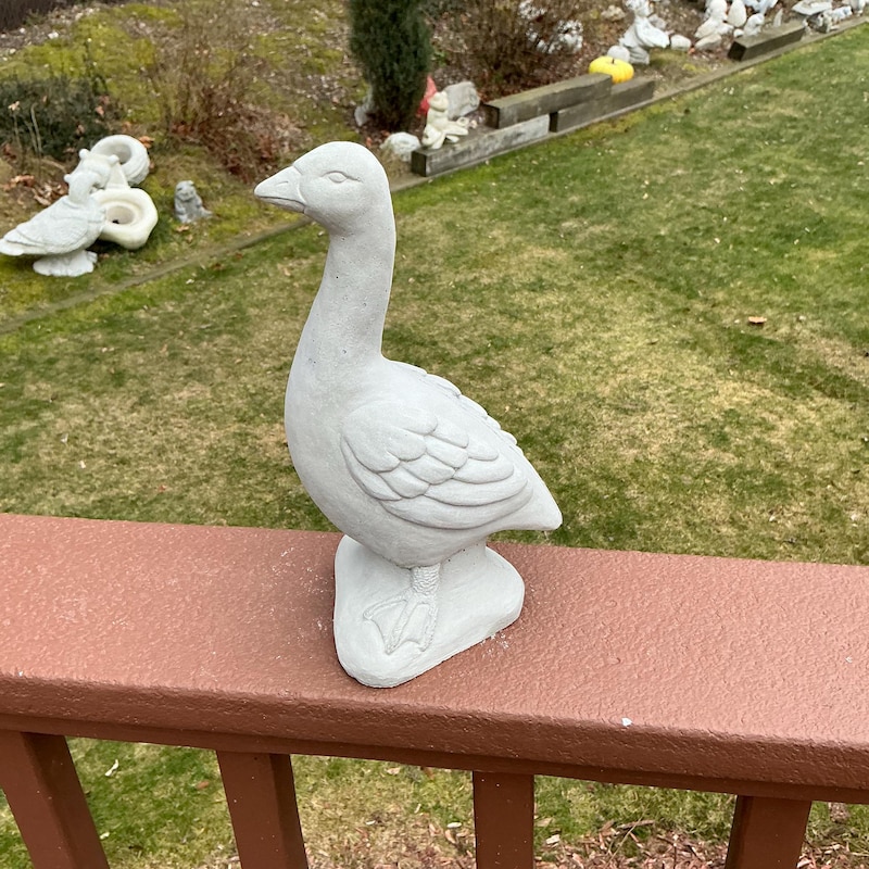 Grey Cement Goose - Etsy