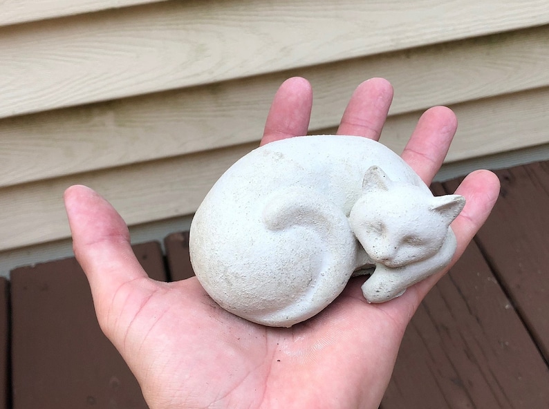 Cement Cat Statue Concrete Cat Statue Cat Figure Cat | Etsy