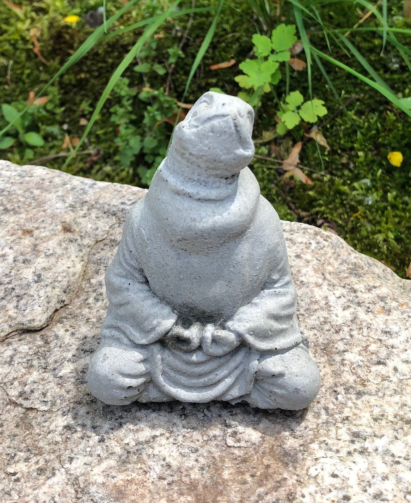 Concrete Meditating Turtle Buddha Statue Zen Cement Buddha | Etsy