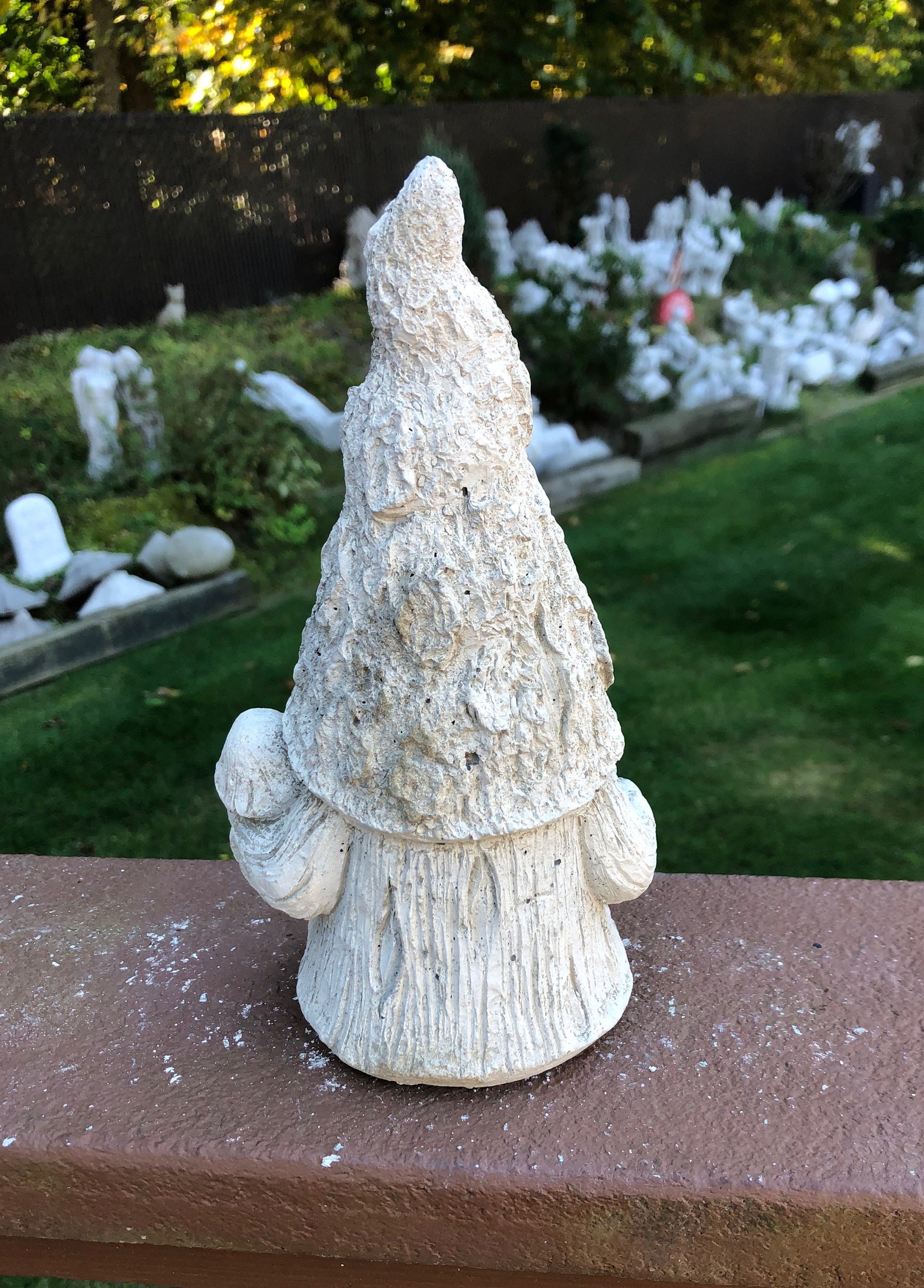 Cement Garden Gnome Statue, Concrete Outdoor Decor (8.25'' Tall) - Etsy