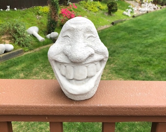 Garden Rock Face Character Garden Rock Character With Feet - Etsy