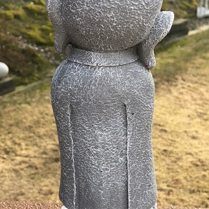 Concrete Jizo Statue, Tilted Head Jizo With Clasped Hands, Buddhist ...